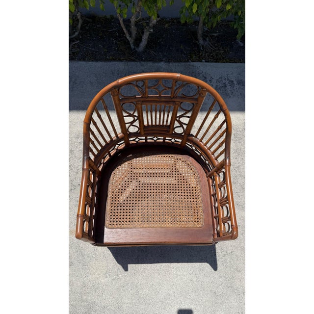 1950s Vintage Coastal Rattan Brighton Pavilion Chairs With Intricate ...