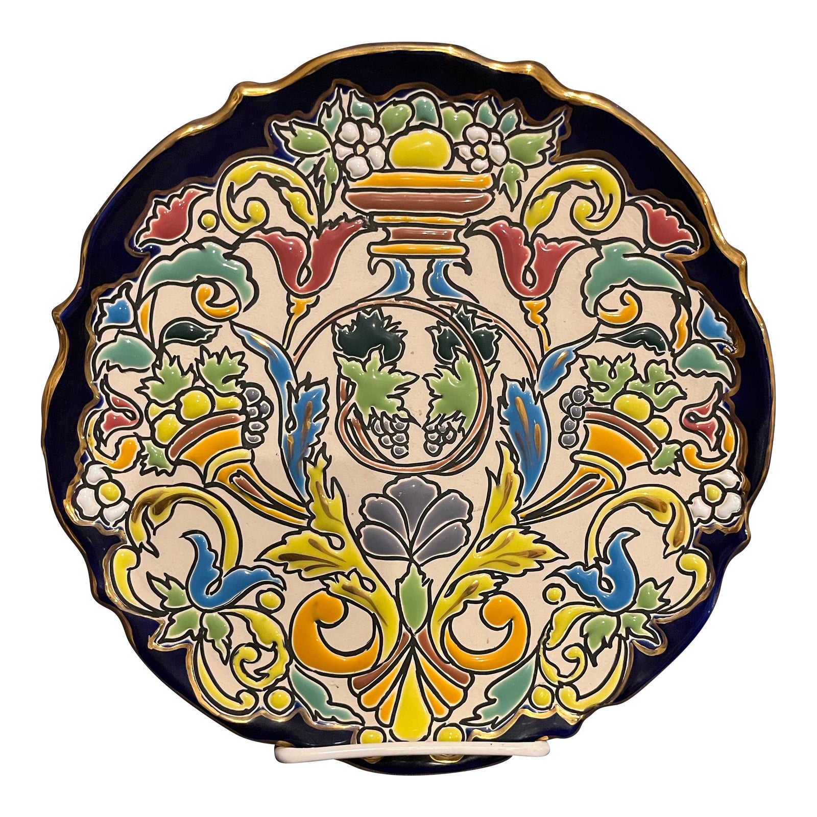 Mid Century Jose Royo Vilar Espana Hand Painted & Artist Signed ...