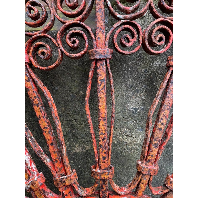 Antique Late 19th Century Wrought Iron Arched Transom | Chairish