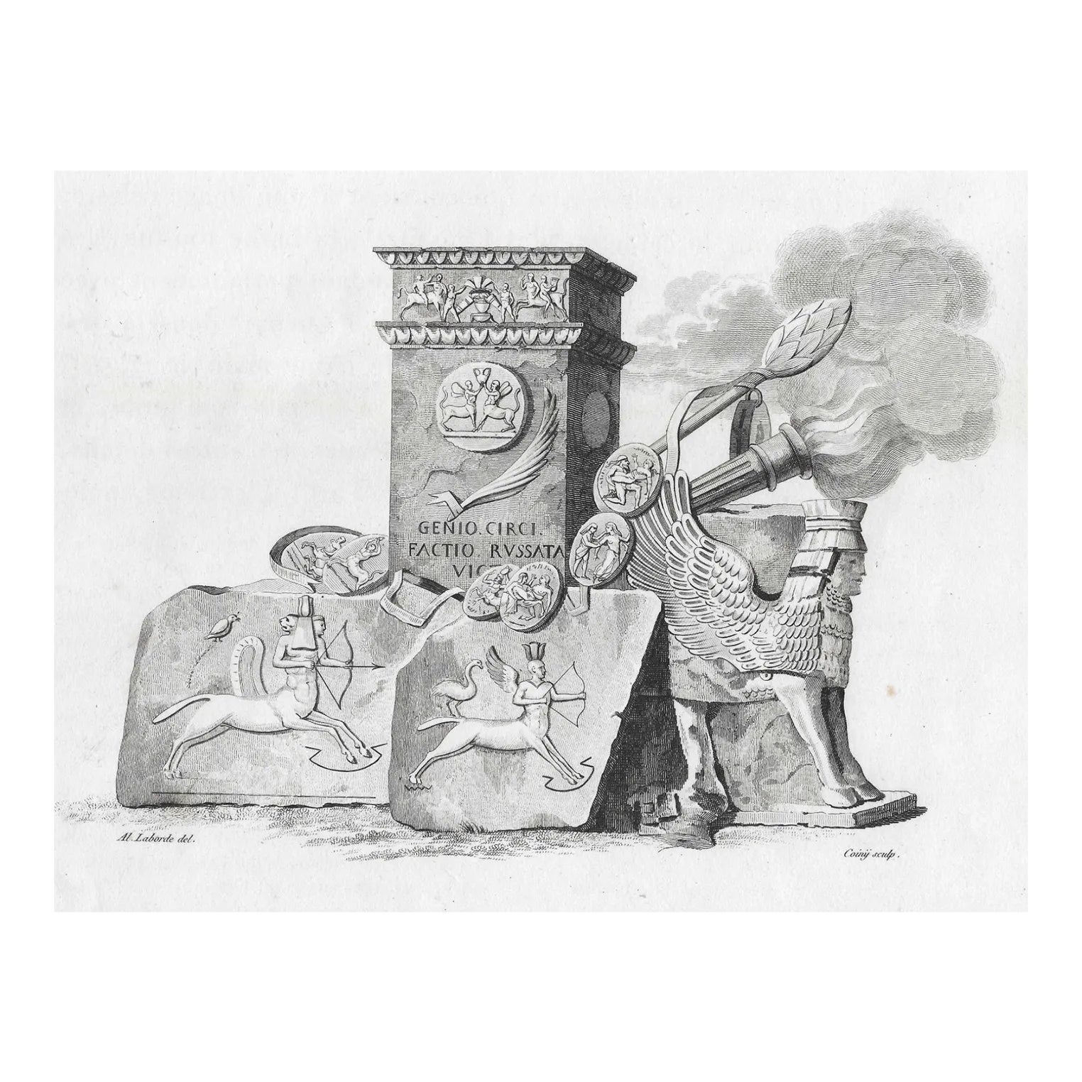 Antique Egyptian & Greek Engraving | Chairish
