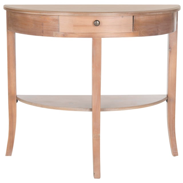 Half Round Console in Red Maple | Chairish