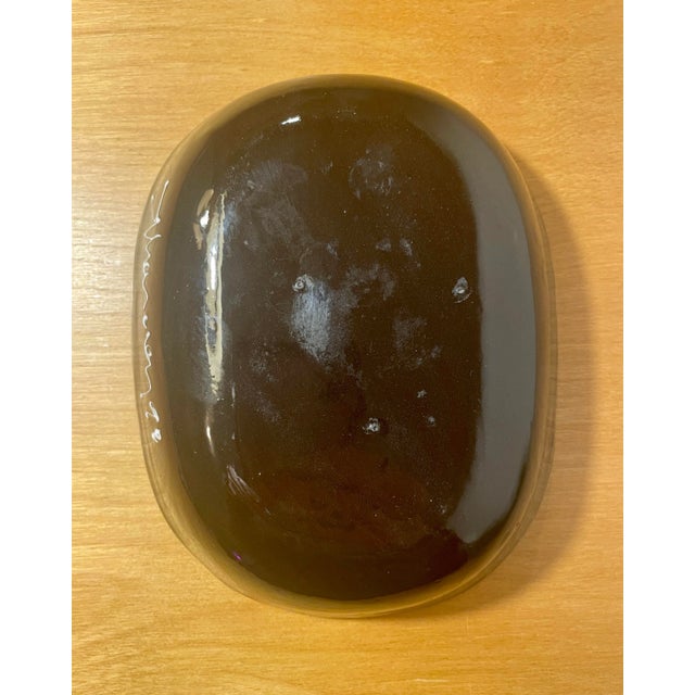 Jack Charney Attributed Studio Pottery Blue and Black Splatter Glazed ...