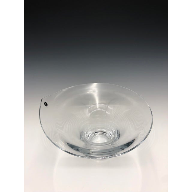 Clear Rosenthal Crystal Glass Calla Pedestal Bowl Centerpiece | Chairish
