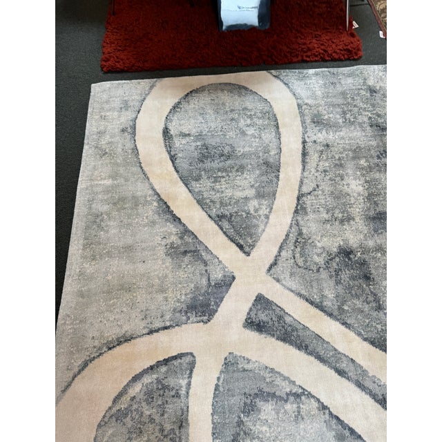 8ft11in × 11ft12in Global Views Meander Wool + Silk Area Rug | Chairish