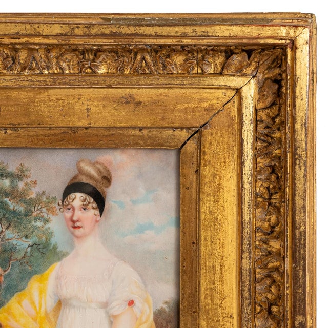 Antique Georgian Regency Period Miniature Painting Portrait of a Lady ...