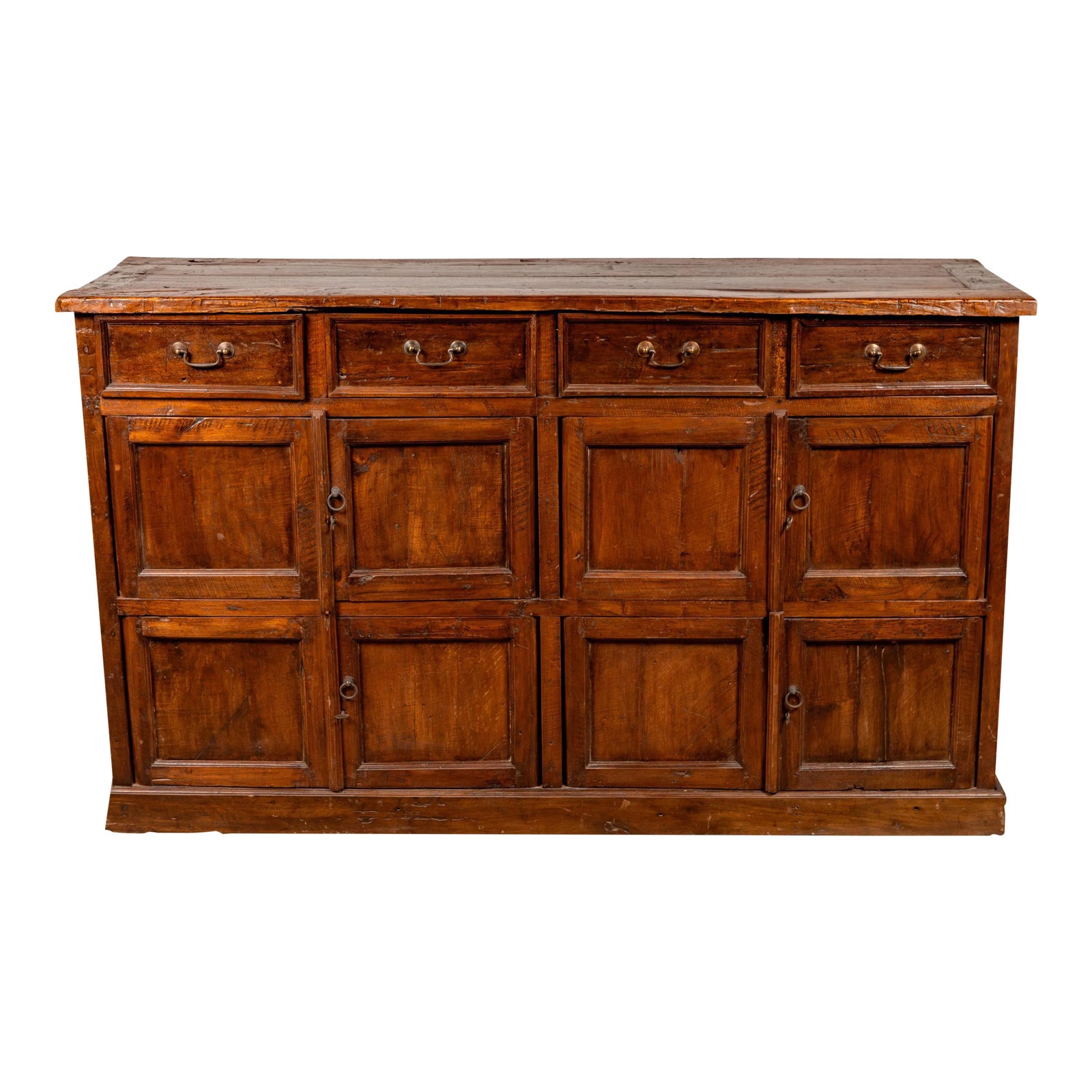 Large Teak Cabinet from Java, with Four Drawers and Four Sets of Double ...