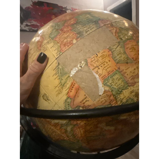 Vintage Replogle 16” World Classic Globe on Mid-Century Modern Metal ...