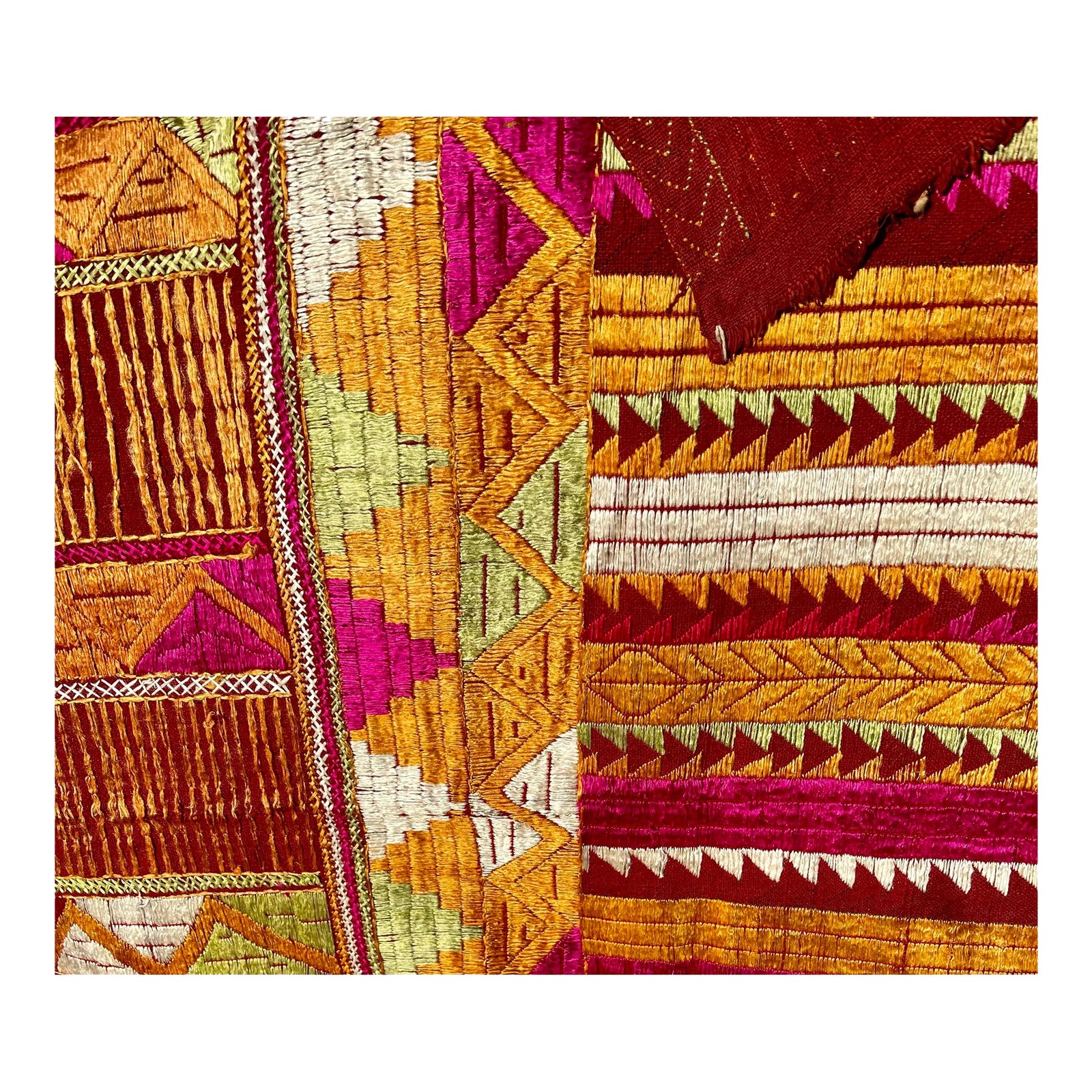 20th Century Phulkari Textile From India-3 Yards | Chairish