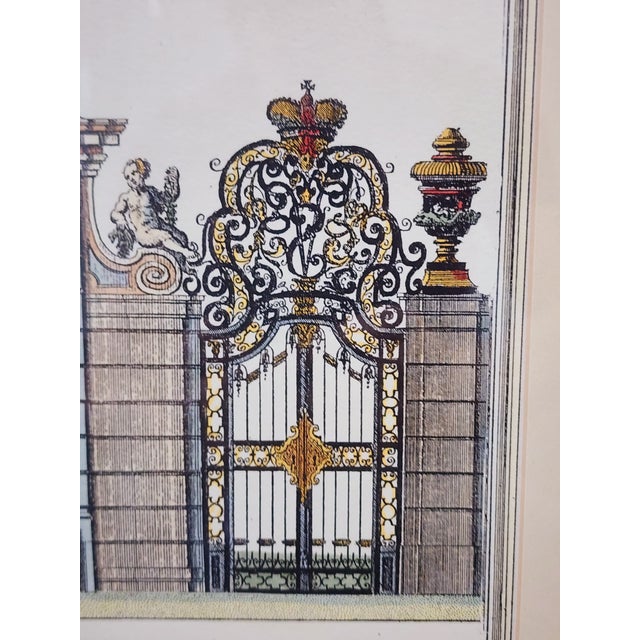 Large Decorative Framed Architectural Prints-A Pair | Chairish
