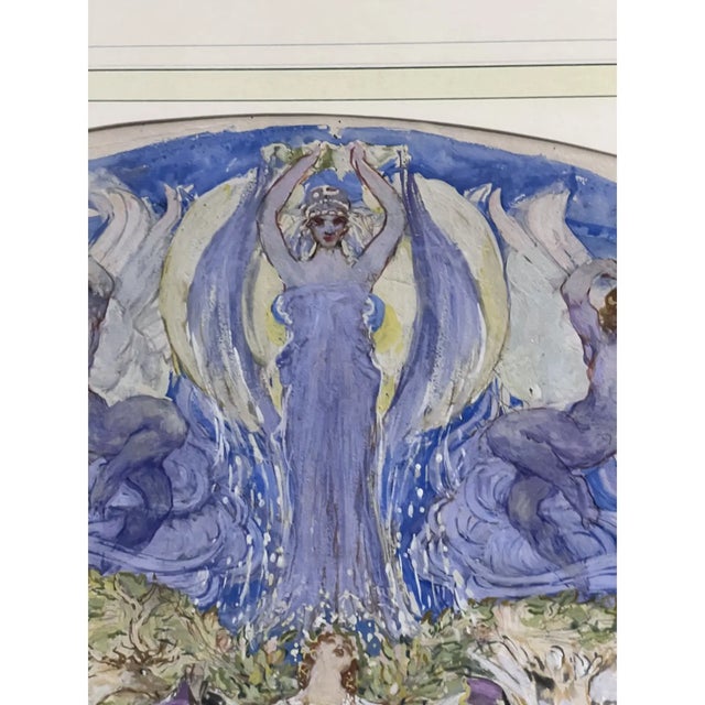 Albert Beck Wenzell's Allegorical Scene, Signed + Framed | Chairish