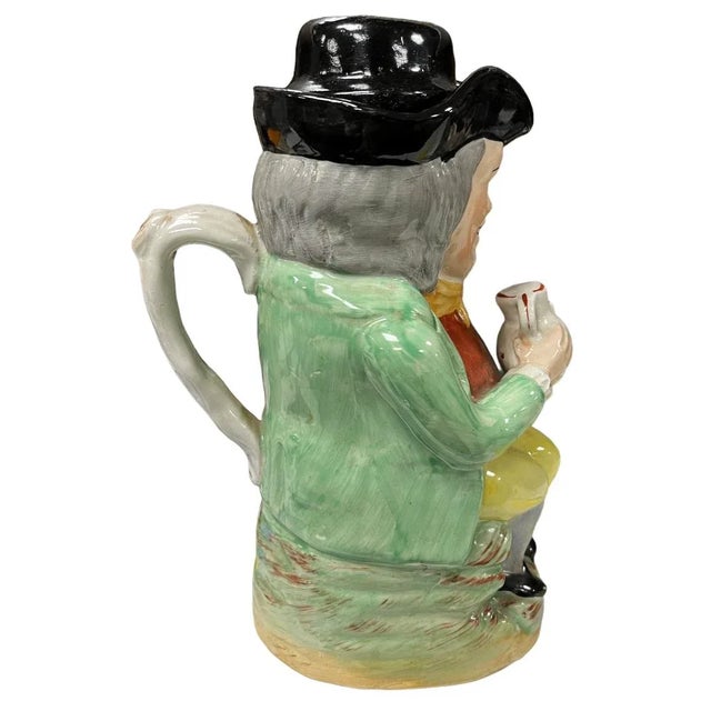 Antique English Staffordshire Pottery Toby Jug With a Tricorn Hat Lid ...