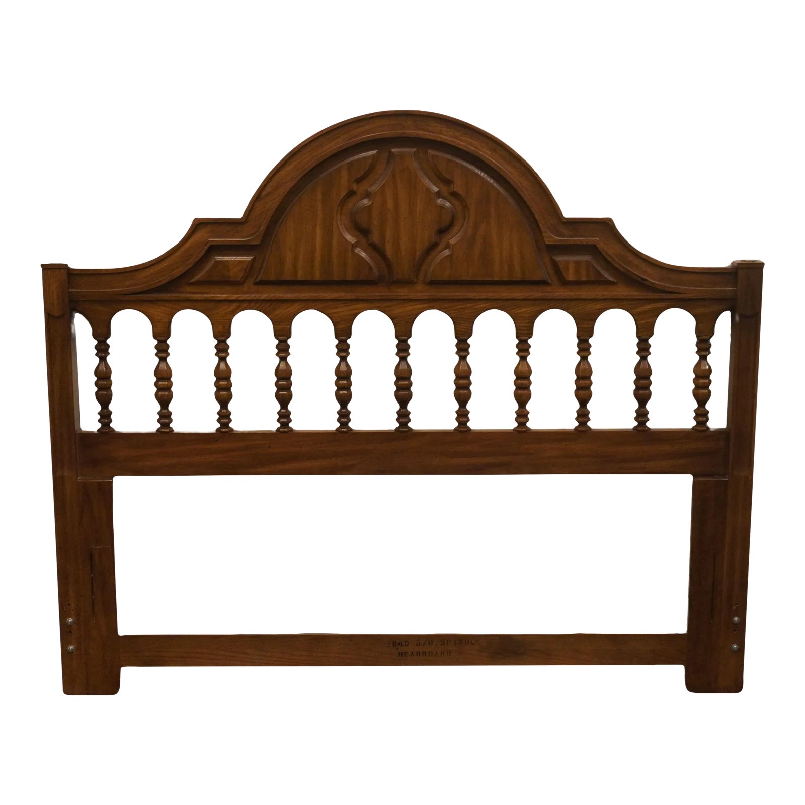 Unique Furniture Spanish Mediterranean Queen Size Spindle Headboard ...