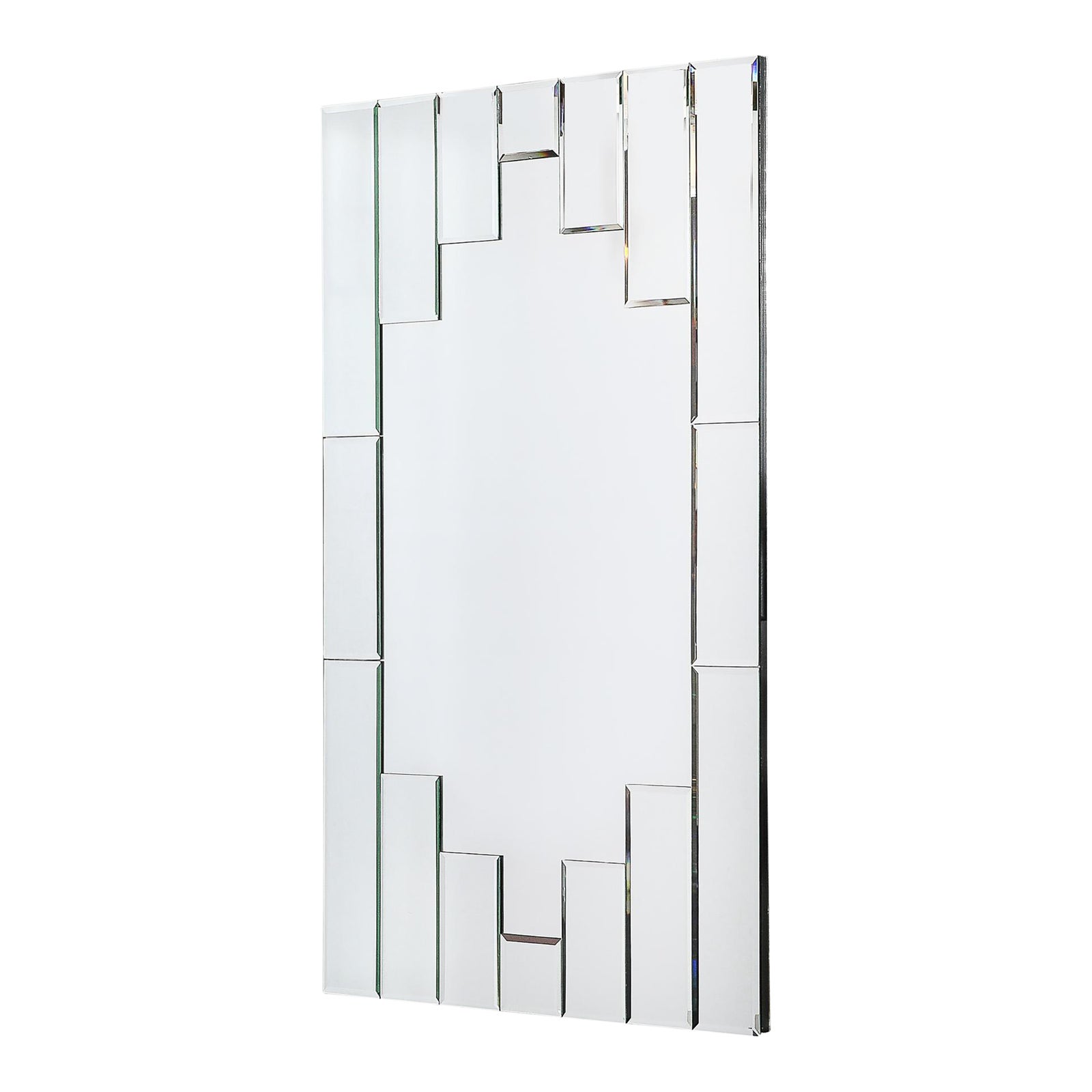 Art Deco Skyscraper Style Rectangular Tessellated Mirror With Beveled ...