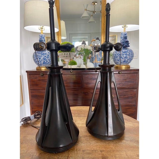 Vintage Late Twentieth Century Quiozel Heavy Bronze Art Nouveau Triple ...