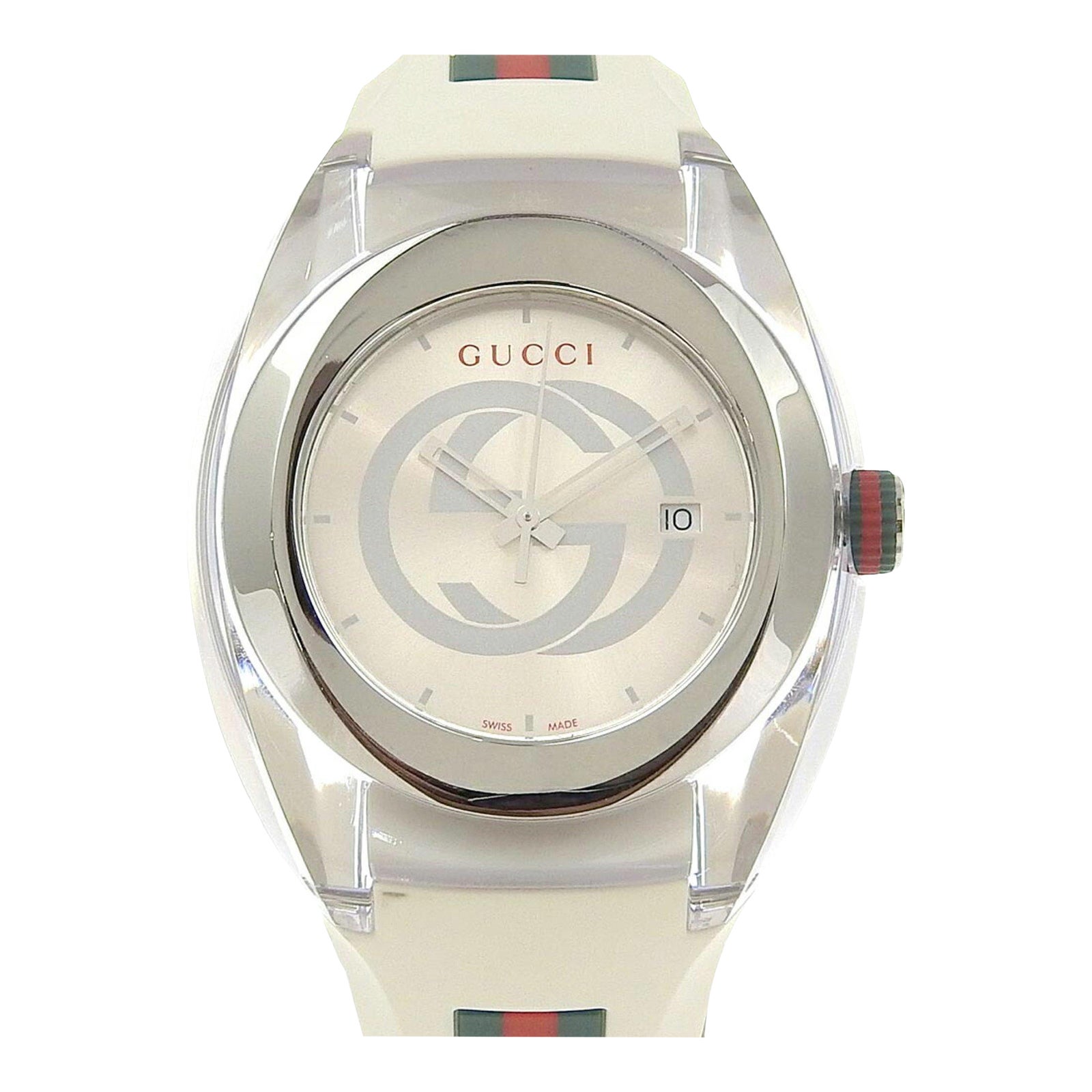 Gucci Sink Watch 137.1 Stainless Steel X Rubber Quartz Analog Display ...