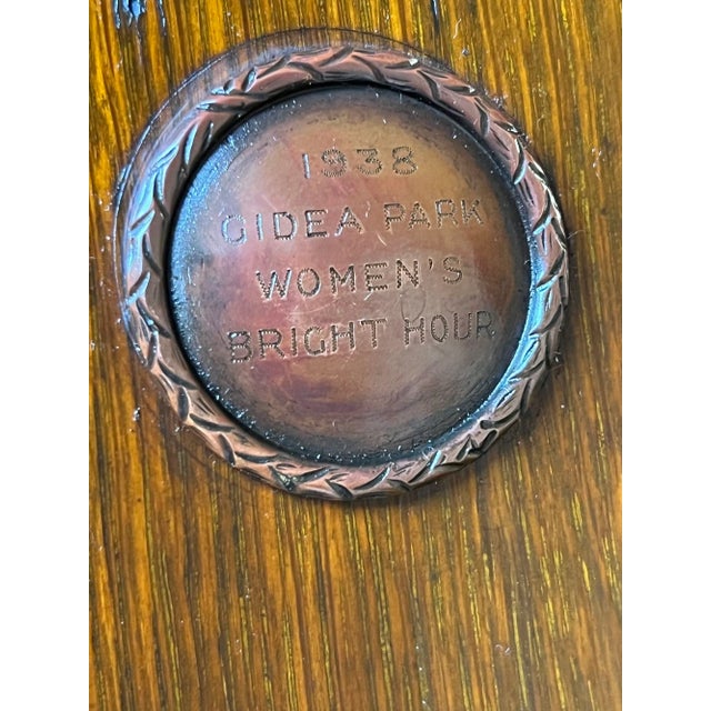 Antique English Choir Trophy Award Plaque Copper Repousse C1938 Lyre ...