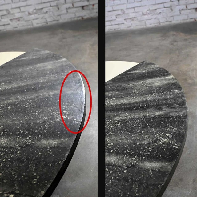 Postmodern Rotating Coffee Table With 3 Wedge Top Sections Black White ...