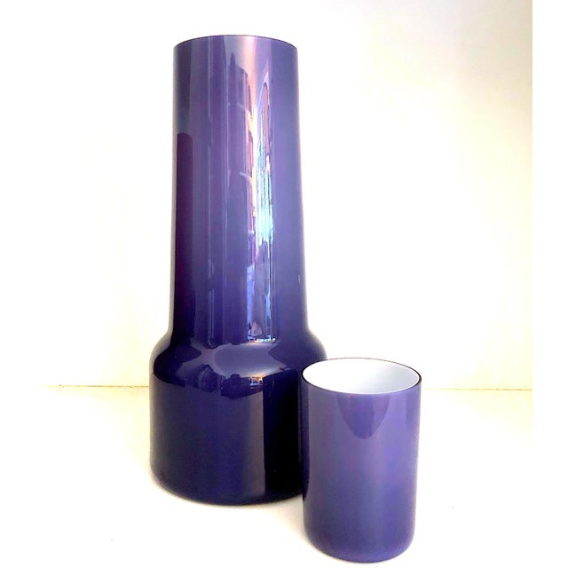 Mid Century Kastrup Raymor Purple Vase - 12" High - With Matching ...