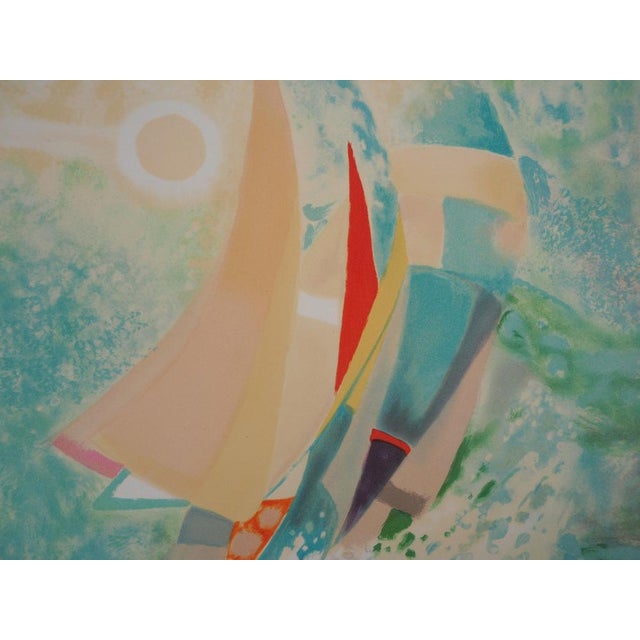 Daniel Gelis, Bateau en haute mer, Lithograph | Chairish