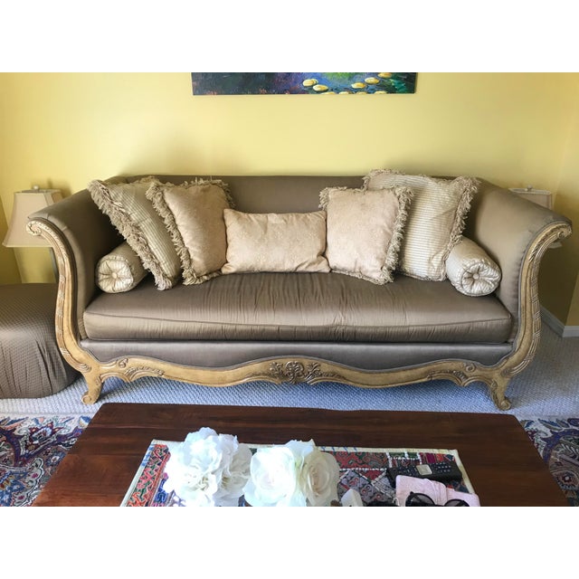 Italian Made Silk Couch | Chairish