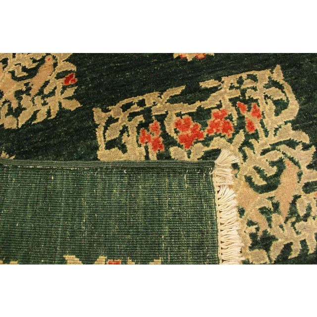 Modern Green/Rust Wool Rug - 3'1 X 4'9 | Chairish