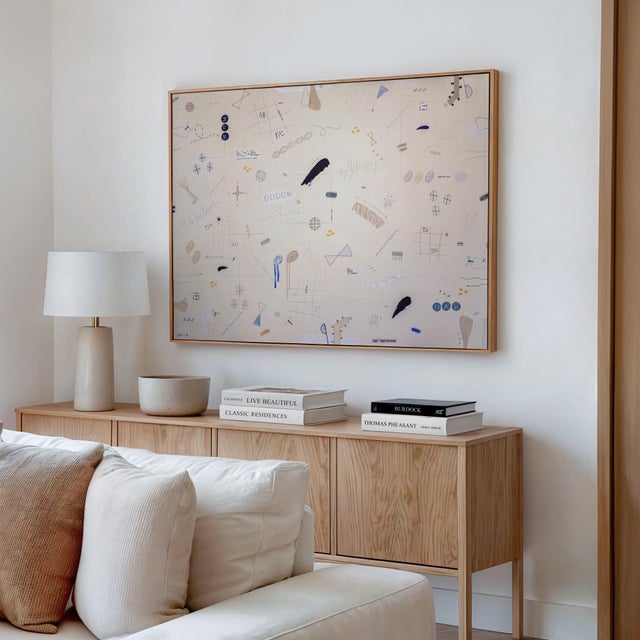 Large Original Abstract Painting on Canvas by Margot Sinclair | Chairish