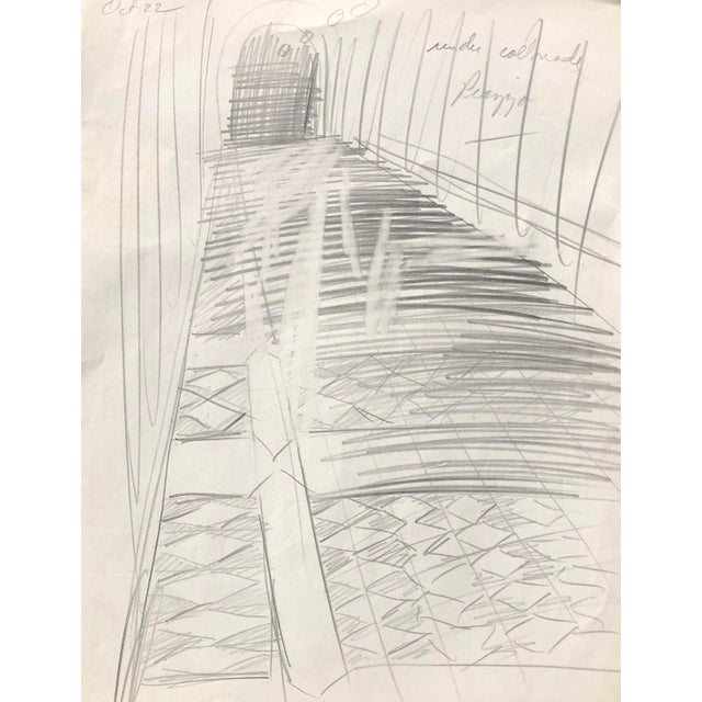 1950s Charles Merrill Mount Venetian Architectural Study Drawing | Chairish