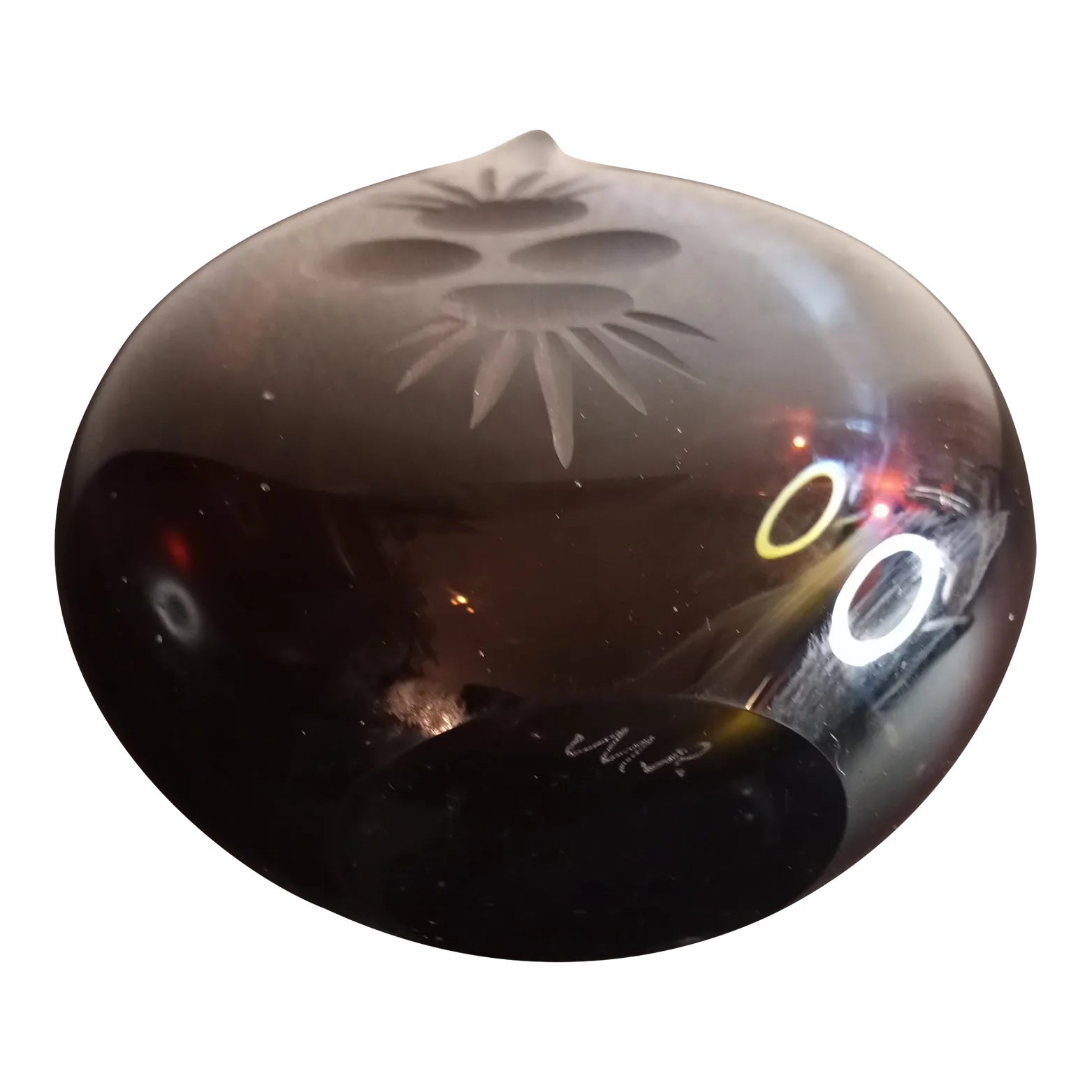 1970s Artist Signed & Etched Polish Sommerso Cobalt Blue Lead Crystal ...