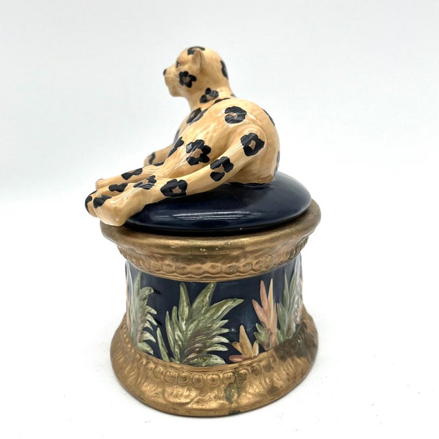 Vintage Raymond Waites Leopard Box | Chairish