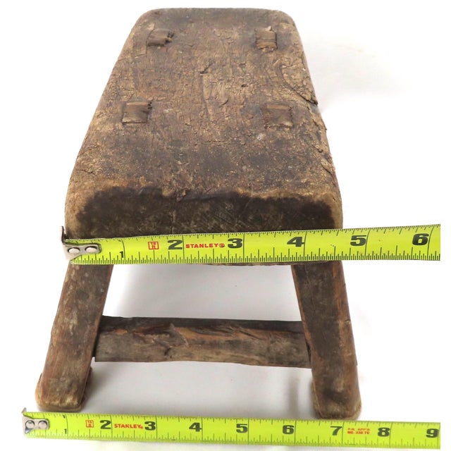 Small Antique American Hand Made Rustic Country Primitive Wood Milking ...