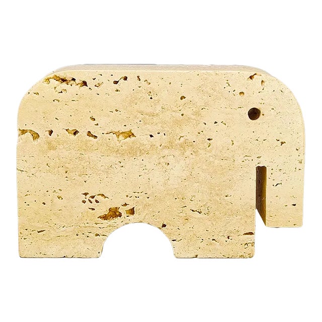 1970s Original Travertine Elephant Sculpture by Enzo Mari for F.lli ...