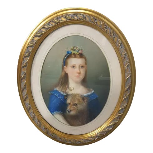 Victorian Artist, Portrait, Large Artwork, 1880, Framed | Chairish