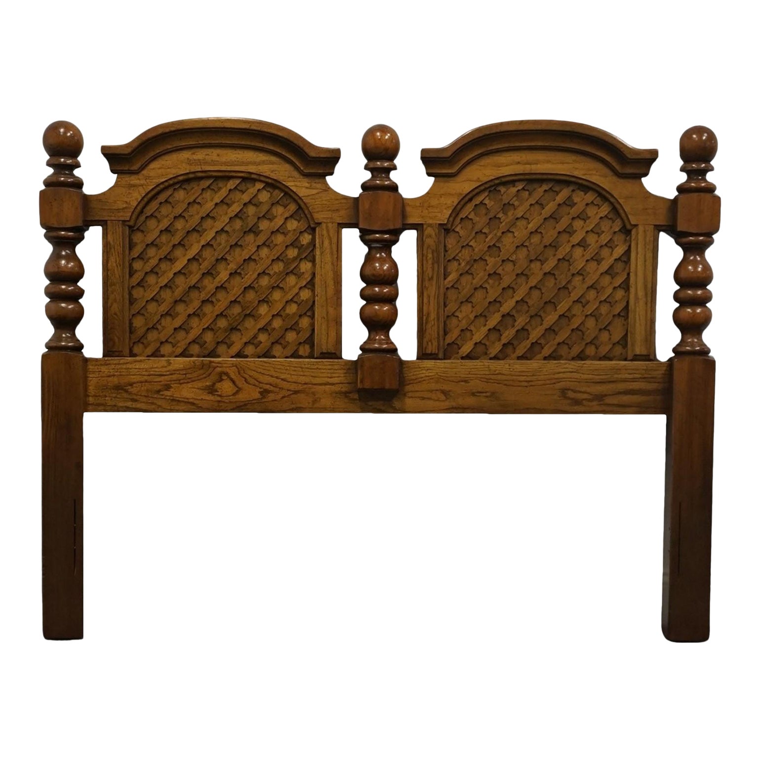 Dixie Furniture Solid Pecan Spanish Mediterranean Style Queen Size ...
