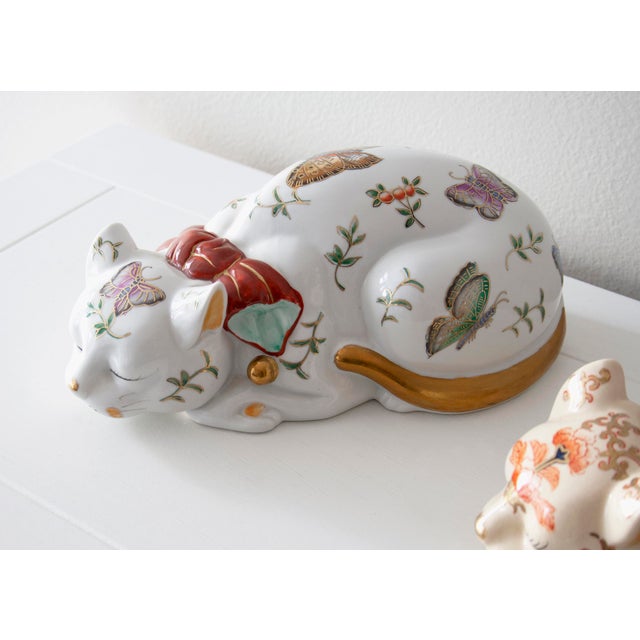 Vintage Japanese Imari Nemuri-Neko Gold Floral Sleeping Cats - Set of 2 ...