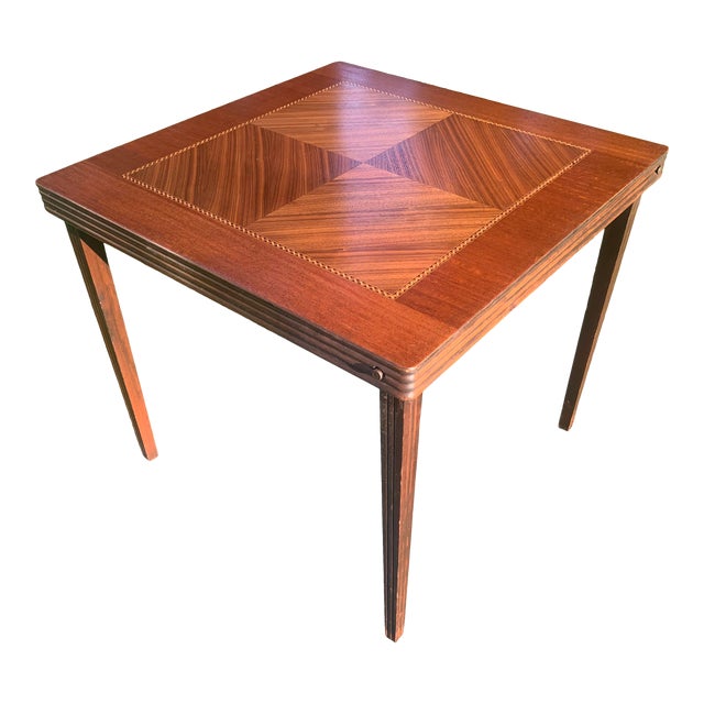 1930s Castlewood Deluxe Art Deco Folding Card Table. | Chairish