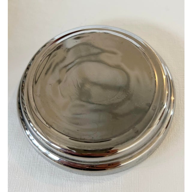 1960s Mercury Glass Roman Centurion Coasters in Caddy - 9 Pieces | Chairish