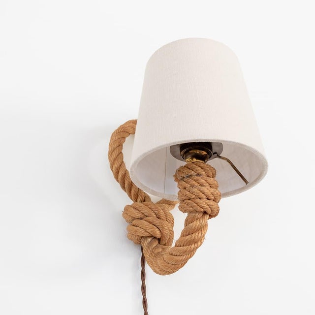 1960s French Rope Sconce by Audoux Minet | Chairish