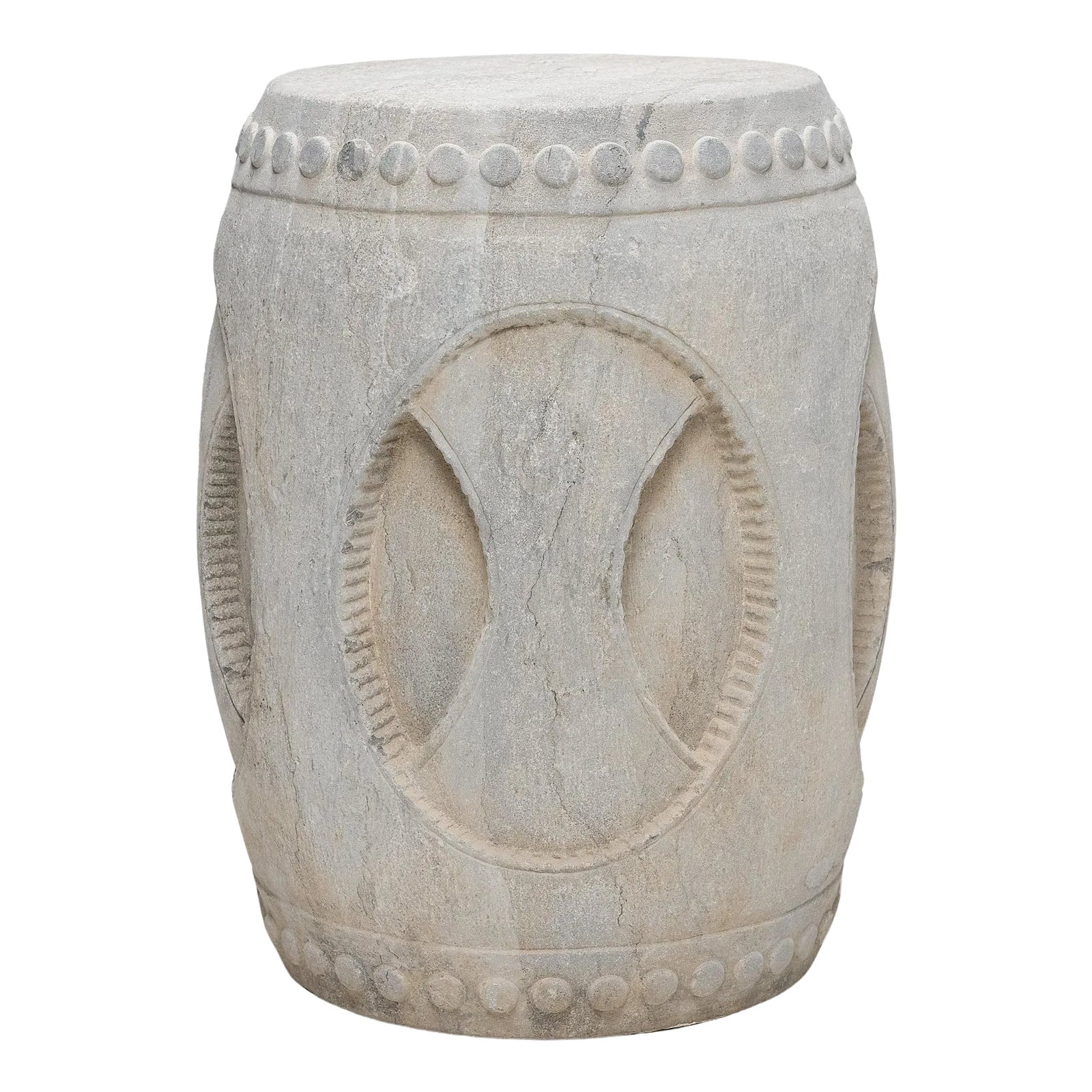 Chinese Interlocking Stone Drum Table | Chairish