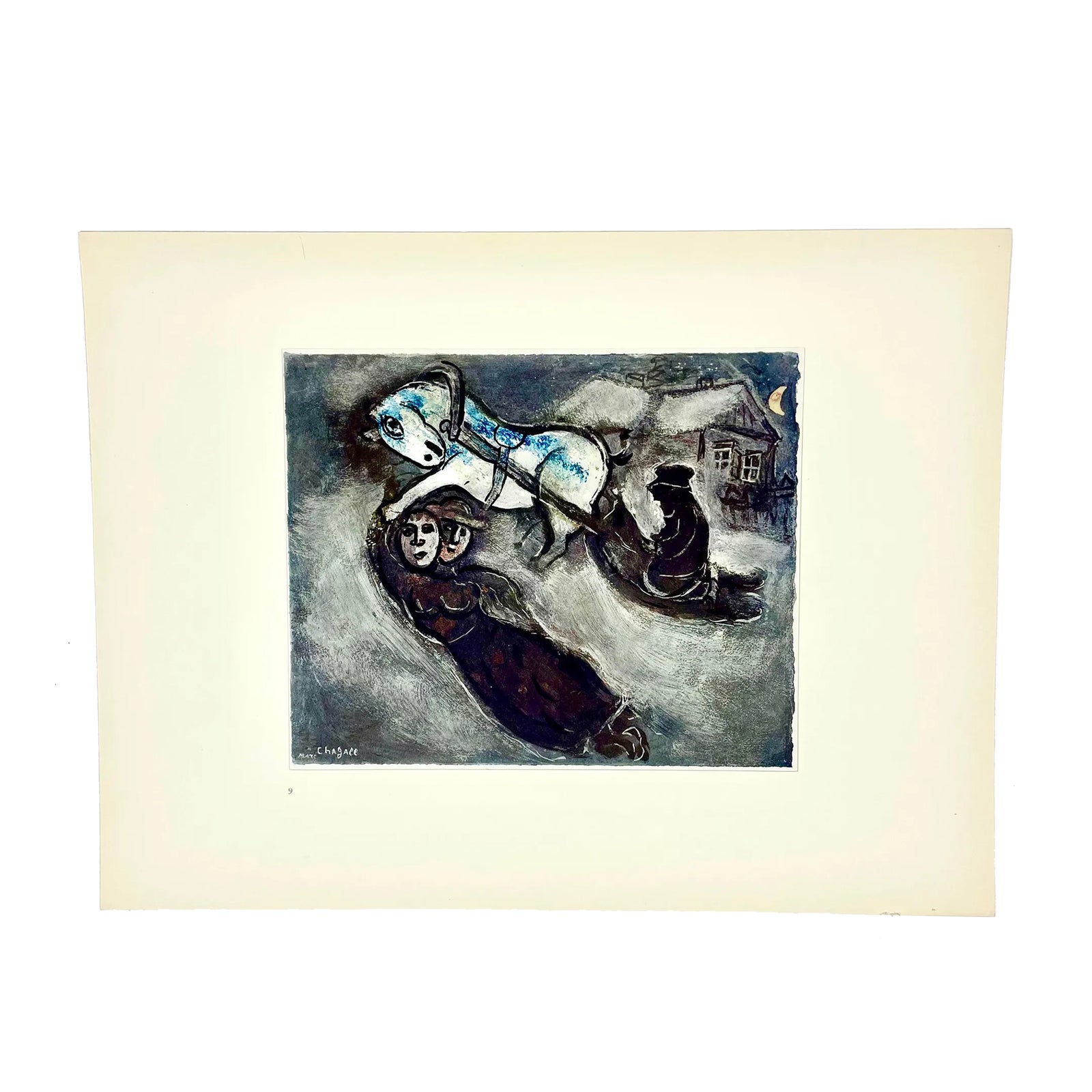 Marc Chagall Color Collotype "In the Snow" | Chairish