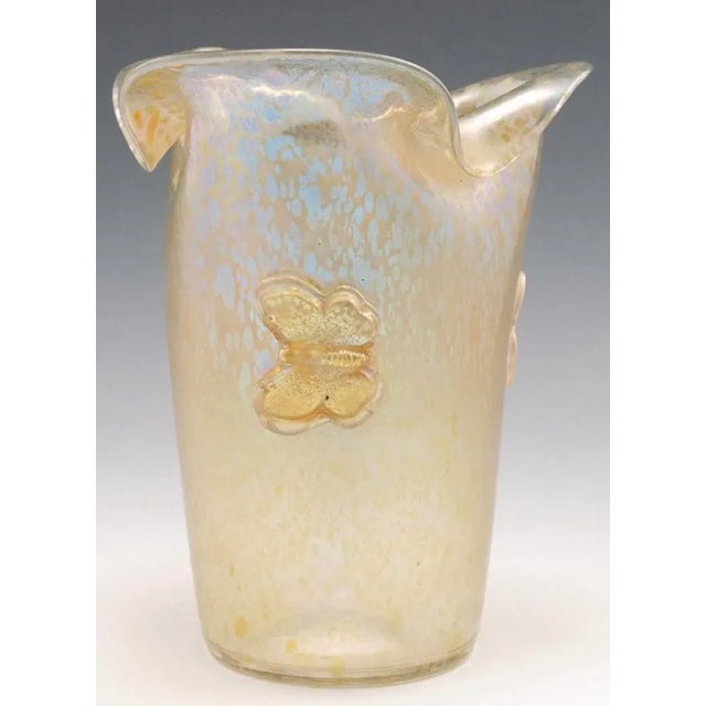 1910s Loetz Candia Papillon Covered Jar or Box With Applied Lion’s Head ...