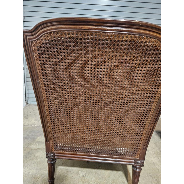 Pair of Late 20th Century Century Furniture Cain Back Seats Arm Chairs ...