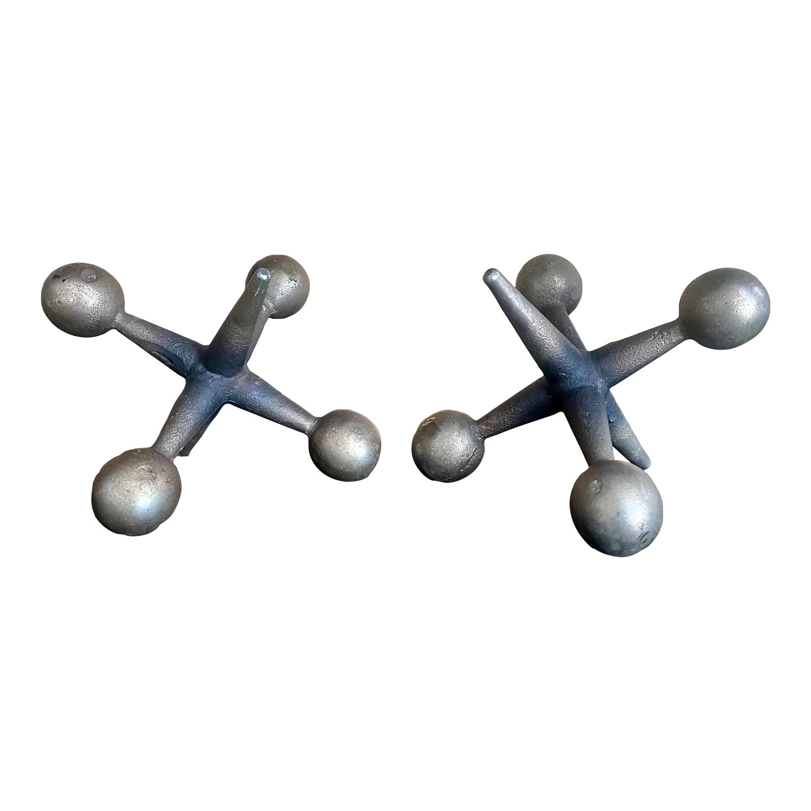 Pair of Vintage Bronze Jacks Attributed to Bill Curry | Chairish