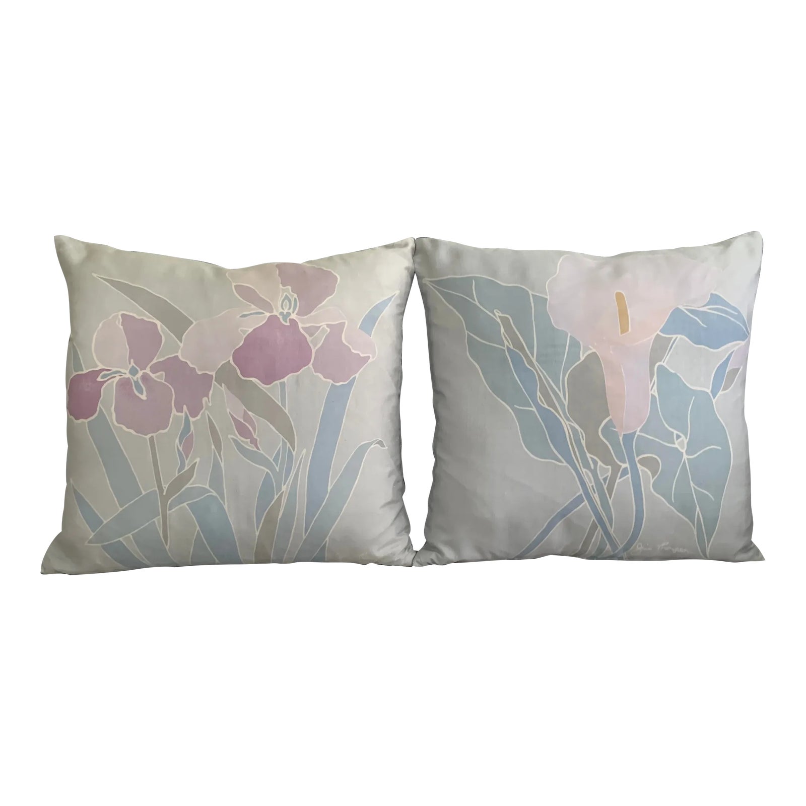 Vintage Jim Thompson Silk Pillows- a Pair | Chairish