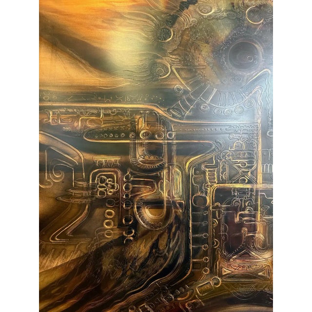 Bernhard Rohne for Metallic Design Studio Brutalist Etched Copper Wall ...