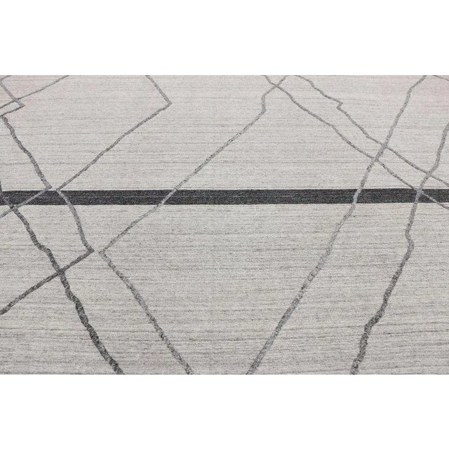 Contemporary Gray Moroccan Style Area Rug - 8′ × 9′11″ | Chairish