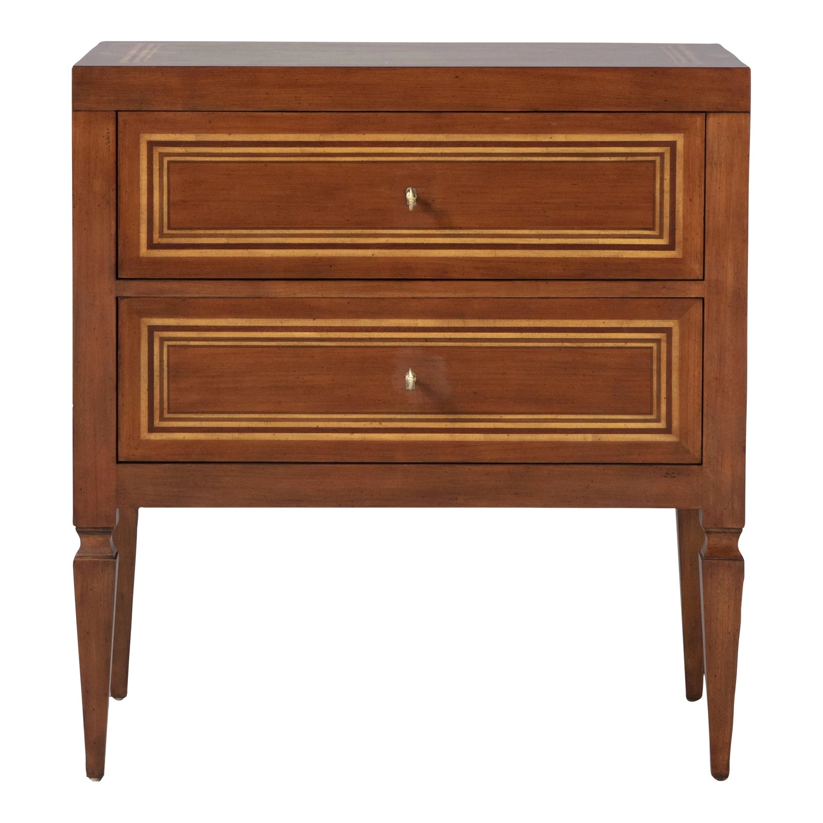 Modern History Milan Bedside Table - Fruitwood | Chairish