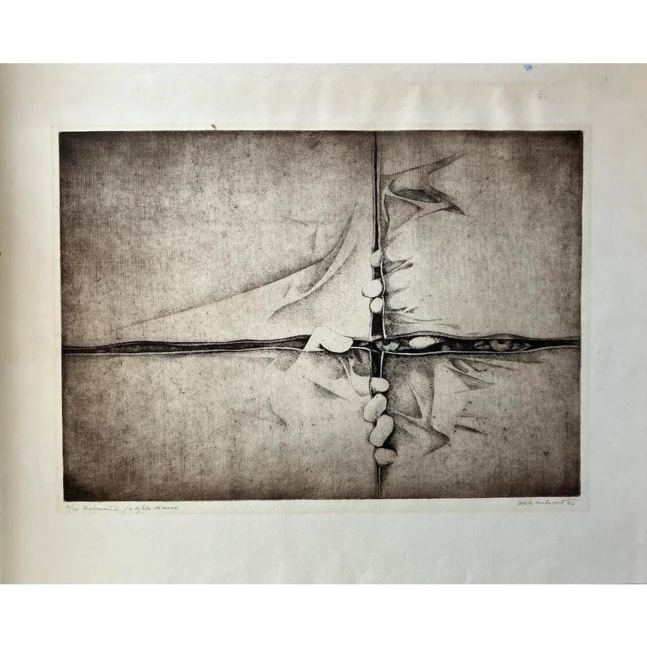 Late 20th Century Nautical Modern Etching with Aquatint | Chairish