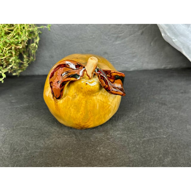 Art Pottery Lemon Fruit Sculpture Figurine | Chairish