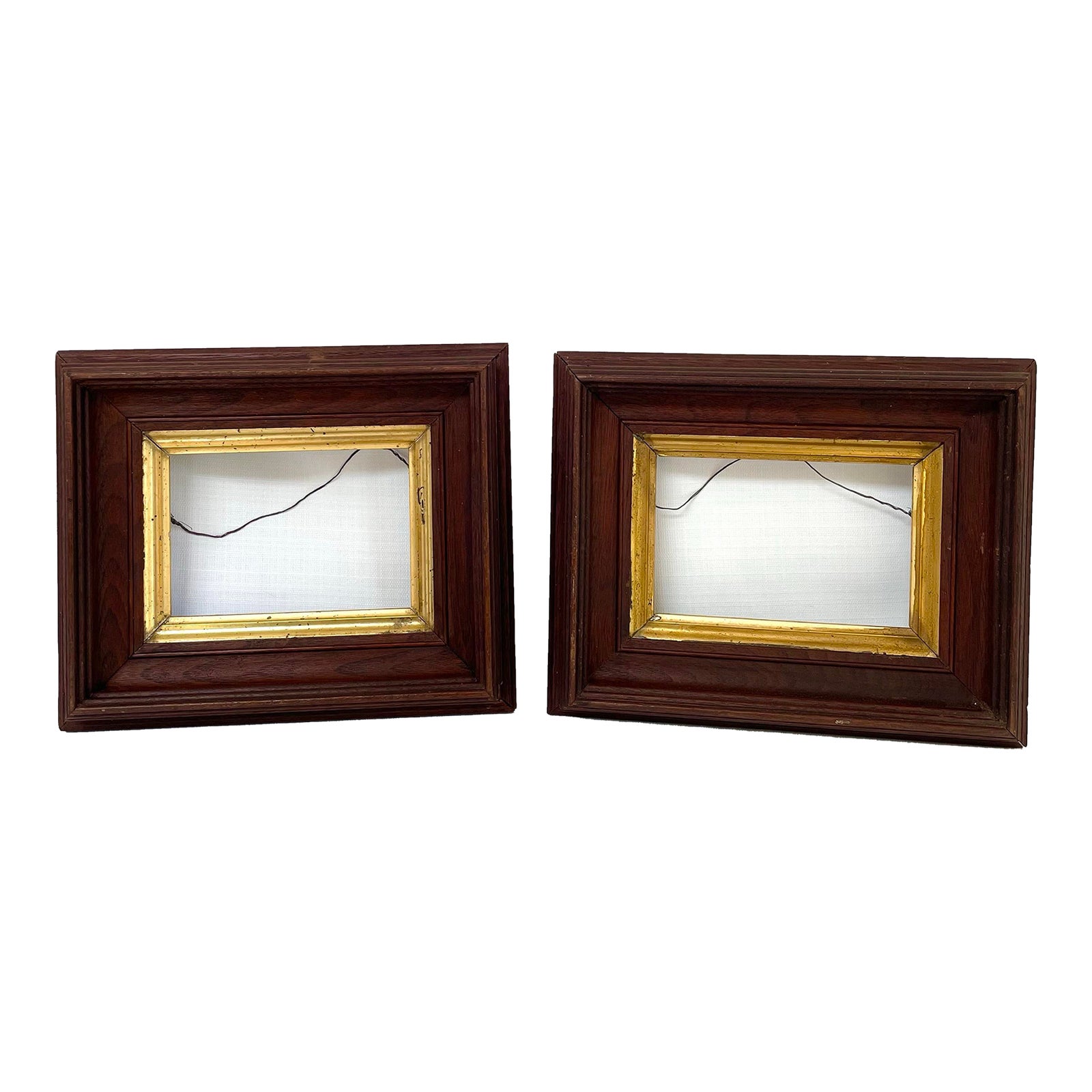 Vintage Rustic Wood Frames - a Pair | Chairish