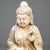 Carved and Patinated White Marble Chinese Buddha Sitting on a Lotus ...